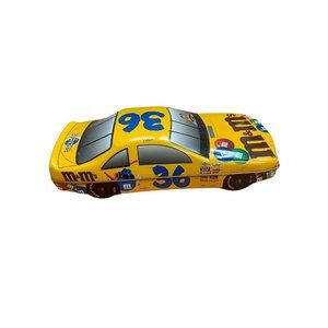 Other | Mms 36 Race Car Yellow Tin Candy Dish Mms Nascar Pedigree ...
